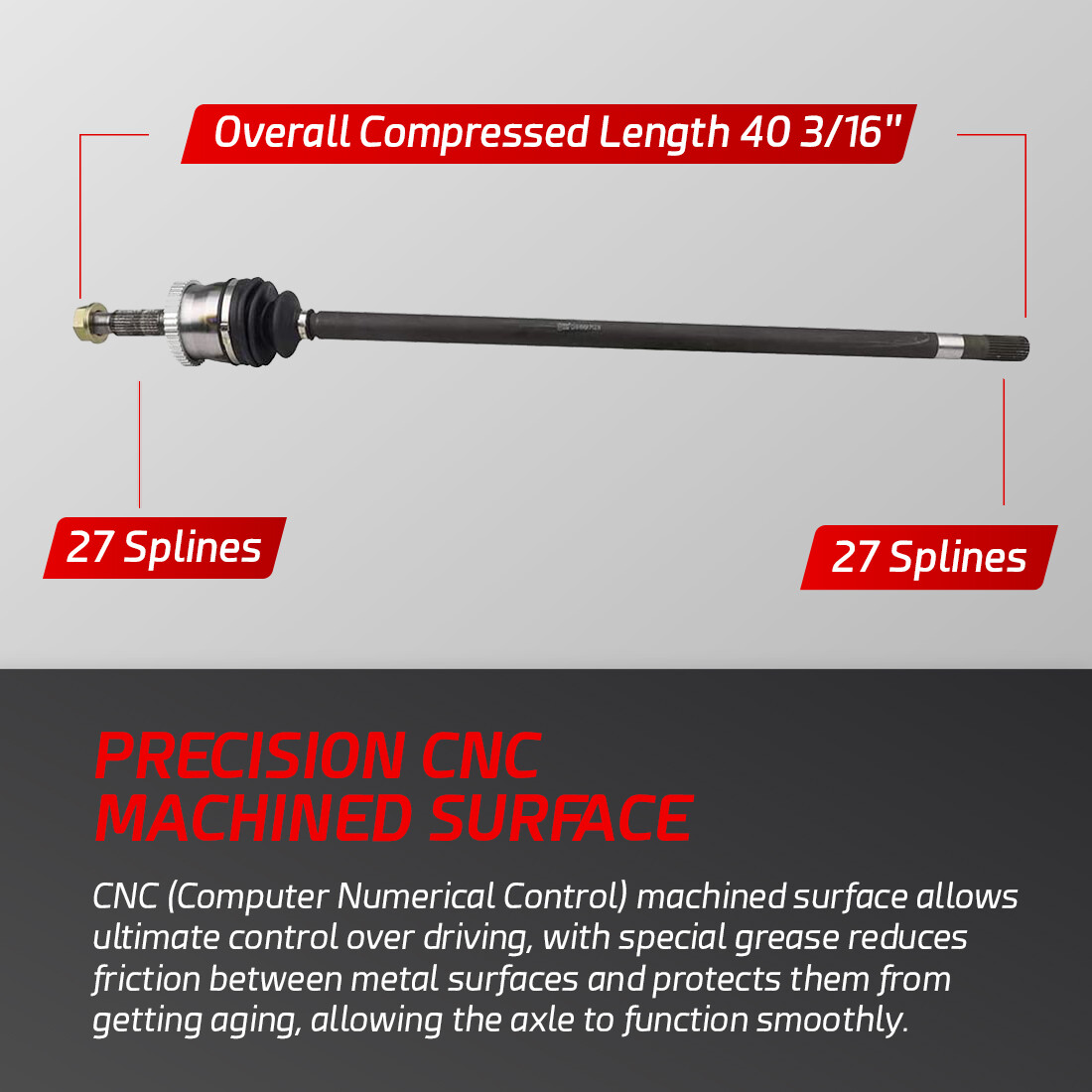 No Vari-Lok Front CV Axle Shaft for 1999-2004 Jeep Grand Cherokee 4WD ...