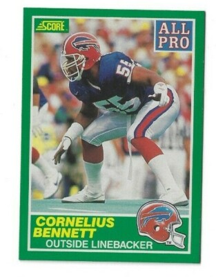 1989 Cornelius Bennett Score All Pro #299 DPOY Bills Falcons Colts Bama ...