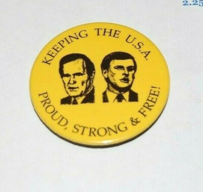 1992 GEORGE H. W. BUSH QUAYLE campaign pin pinback button political ...