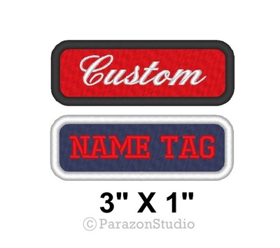 Custom Embroidered Name Tag Title Patch Motorcycle Biker MC Badge 3" X ...