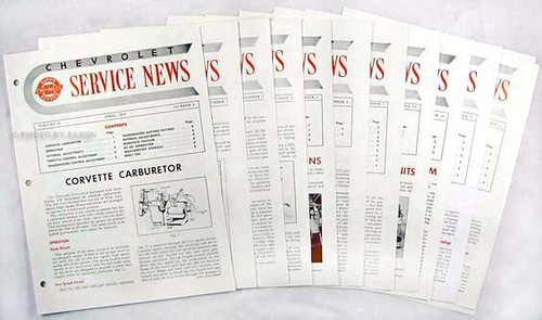 1954 Chevrolet Service News Set Shop Manual Revisions Chevy Car Truck ...
