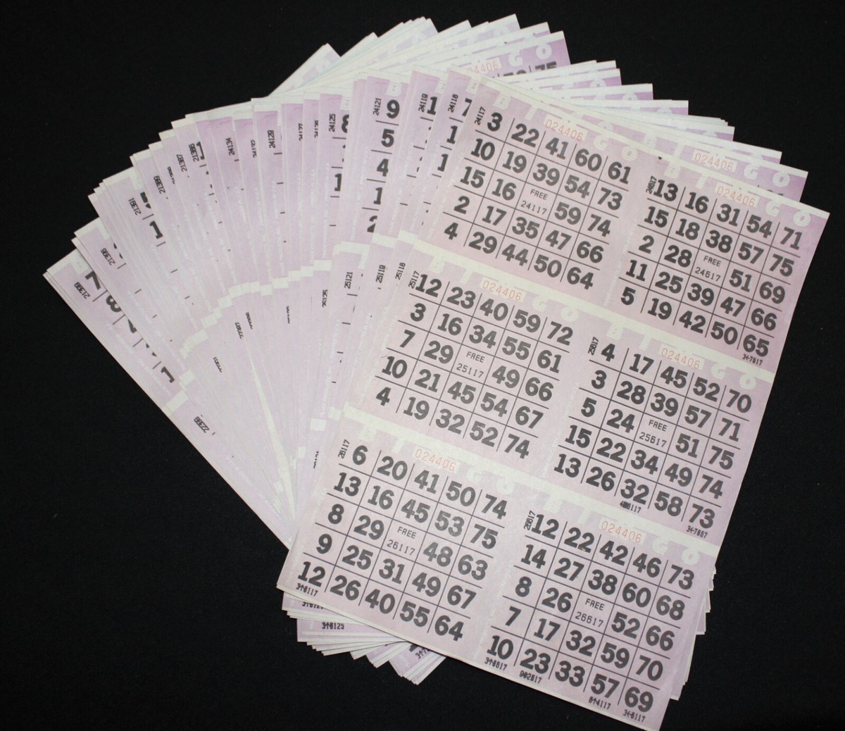 Professional Bingo Game Sheets Purple Bingo Paper Cards - 500 Sheets ...