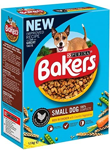 Bakers 2 x Small Dog Dry Food Rich in Chicken with Country Vegetables ...