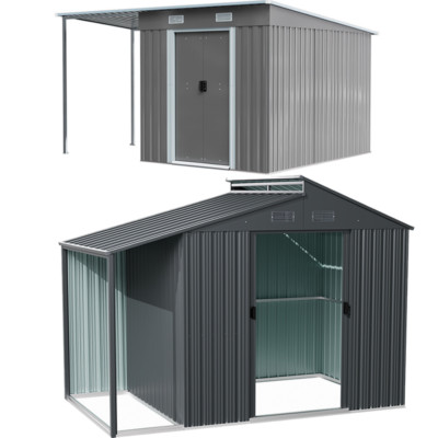 Metal Garden Shed 6.5x4,6.5x9,10x6ft Tools Bike Log Storage House w ...