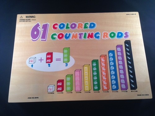 Wood Counting Rods Kindergarten Math Manipulatives Home School | eBay