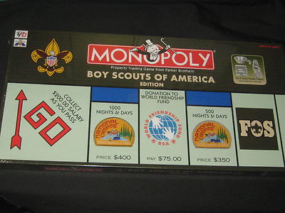 Boy Scouts of America Monopoly Game, Monopoly 70th & BSA 95th ...