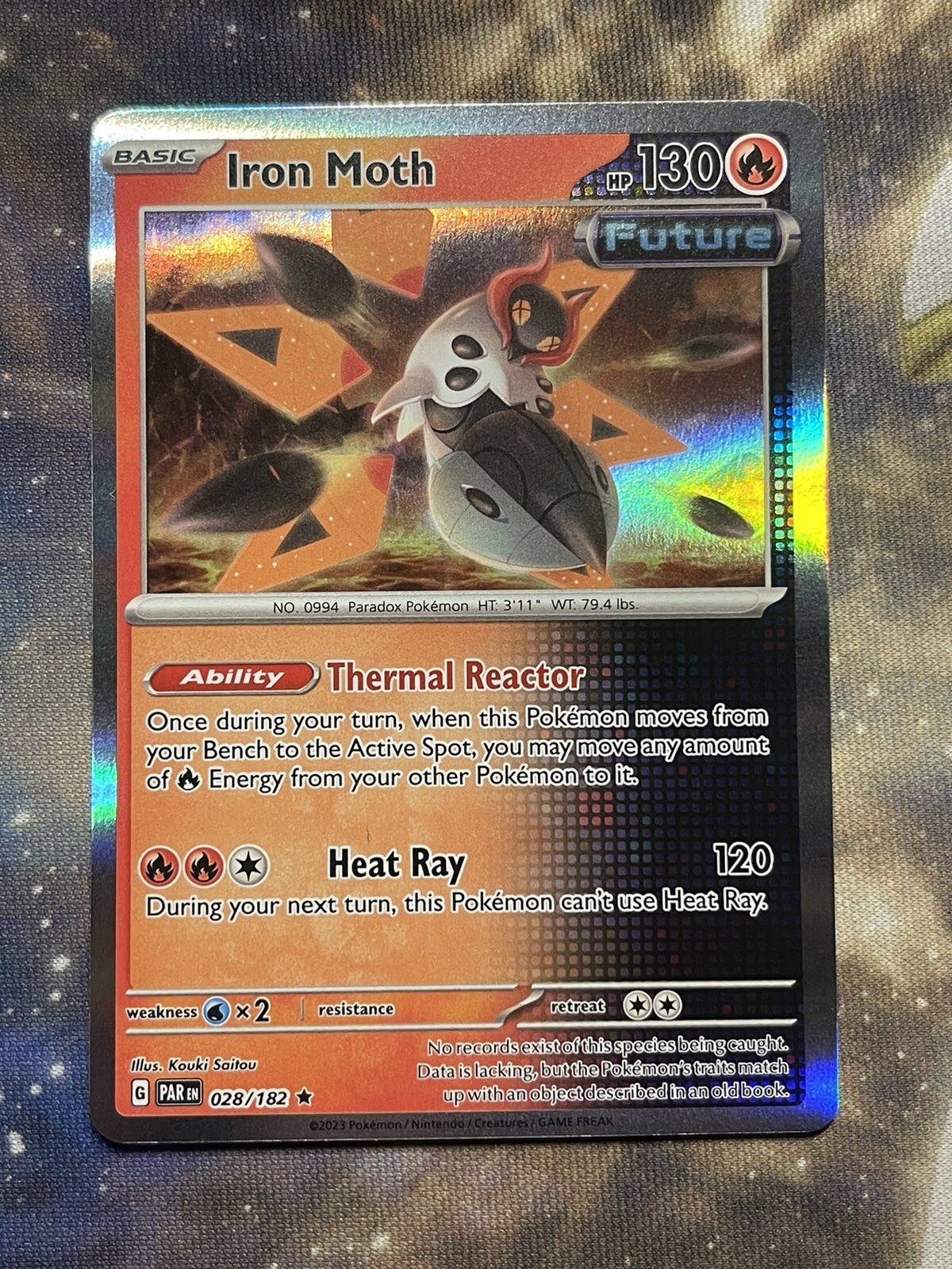 Pokémon TCG Iron Moth Paradox Rift 028/182 Holo Rare | eBay