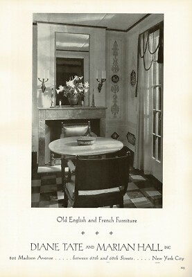 1920s BIG Original Vintage Diane Tate Marian Hall NY Antique Furniture ...