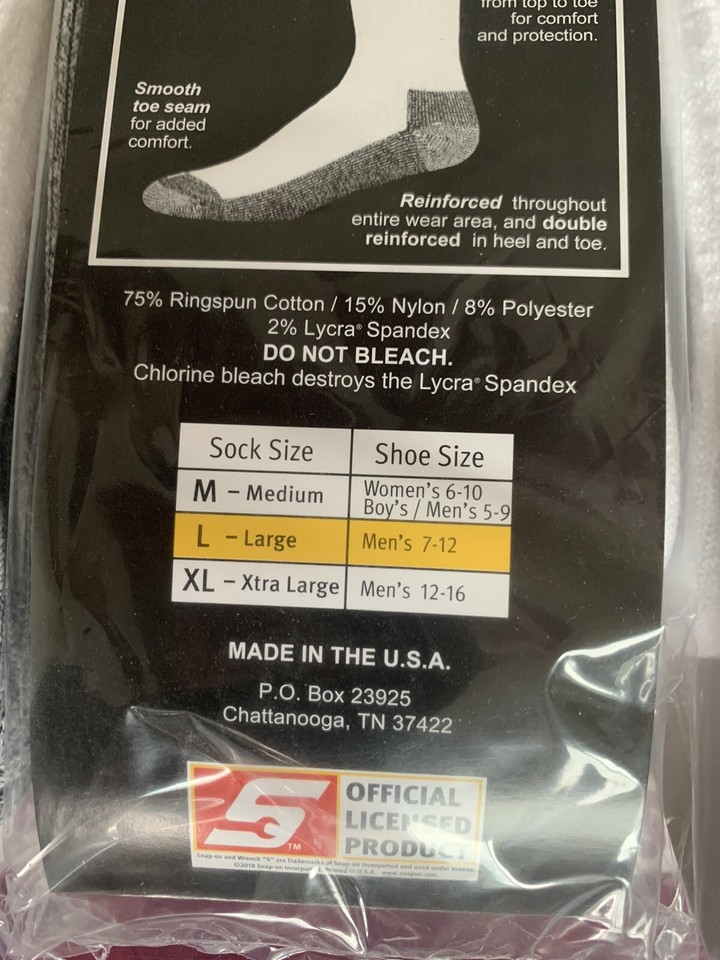 15 Pair White Snap On Crew Socks Proudly made in USA free shipping | eBay