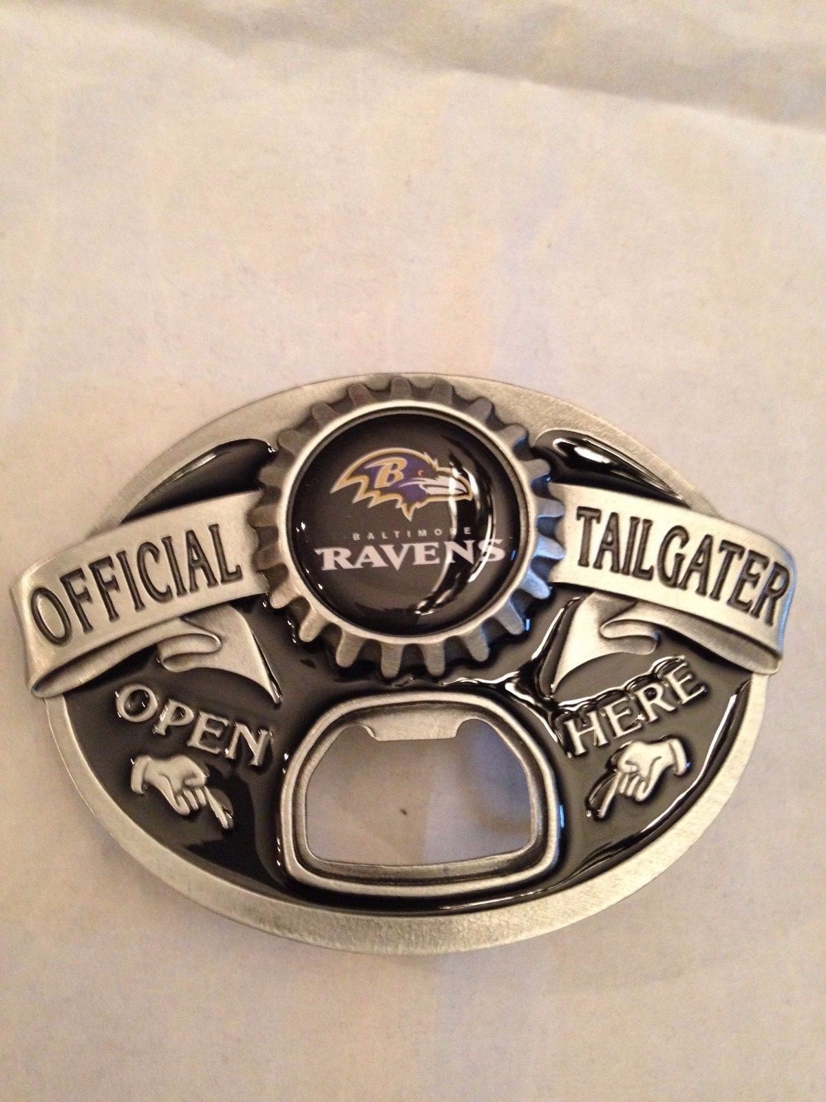 Baltimore Ravens NEW Tailgater Belt Buckle with Bottle Opener . NFL ...