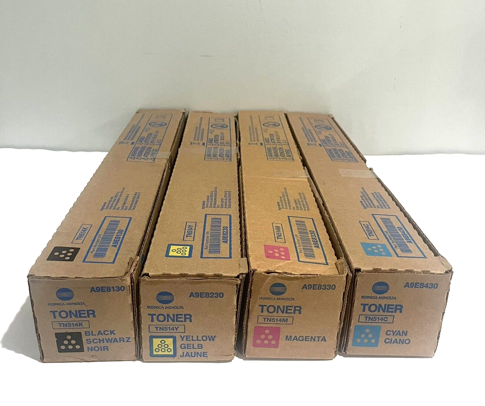 Konica TN-514K TN-514Y TN-514M TN-514C Toner Cartridges Set KYMC For ...