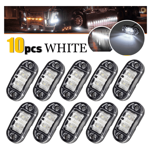 10X 2.5" 12V Marker Lights LED Truck Trailer Oval Side Bullet Light ...