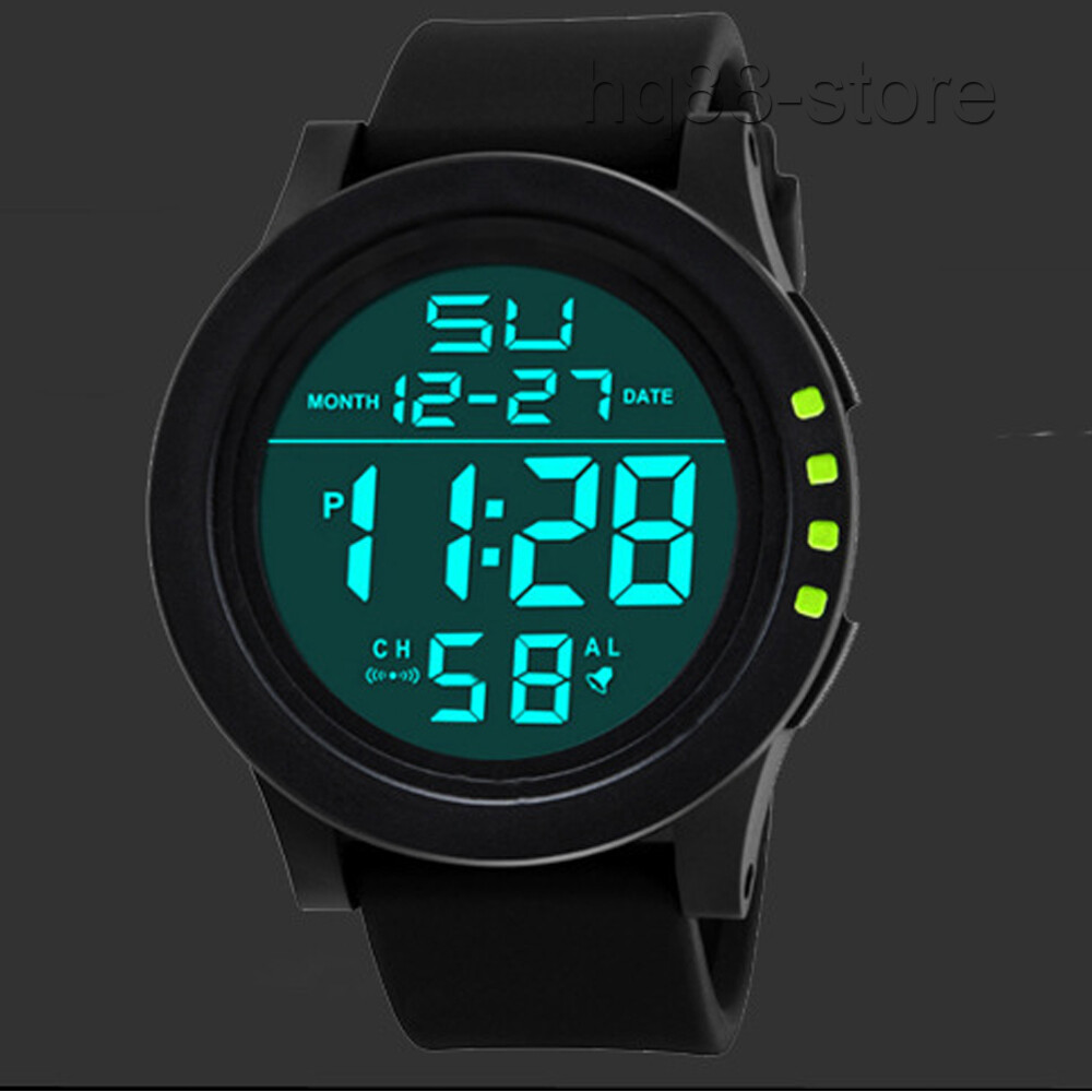 LED Digital Screen Wrist Sport Watch Date Watch for Men Women Unisex ...