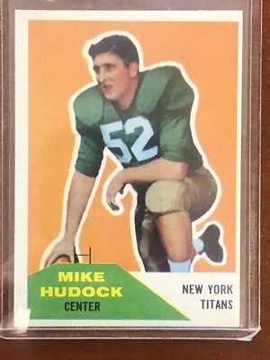 1960 FLEER MIKE HUDOCK FOOTBALL CARD TITANS JETS NM #23 set break | eBay