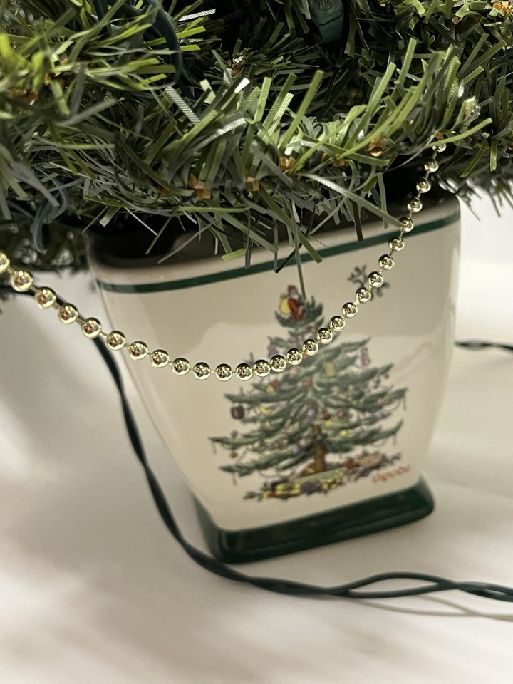 2004 Spode 24" Christmas Tree Teleflora with Santa Topper And Ornaments ...