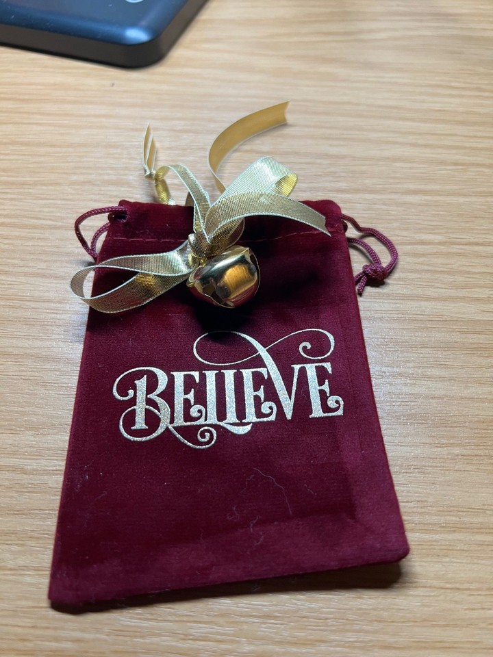 Polar Express Bell Believe Bell Ornament Santa's Sleigh Bell Velvet ...