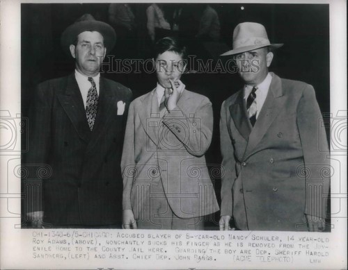 1948 Press Photo Roy Adams accused of murdering Nancy Schuler a 5 year ...