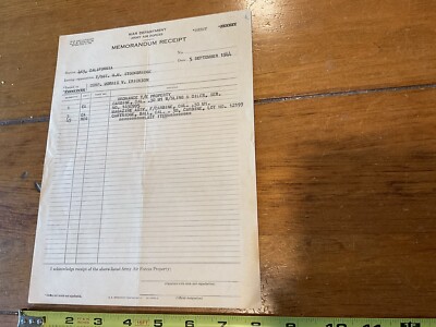 ORIGINAL WWII USAAF WAR DEPARTMENT M1 CARBINE RIFLE ISSUE FORM TO T/SGT ...