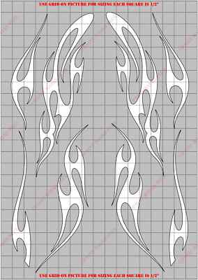 TRB2004W Tribal Flames Water Based Vinyl Masking/ Stencil Kit | eBay