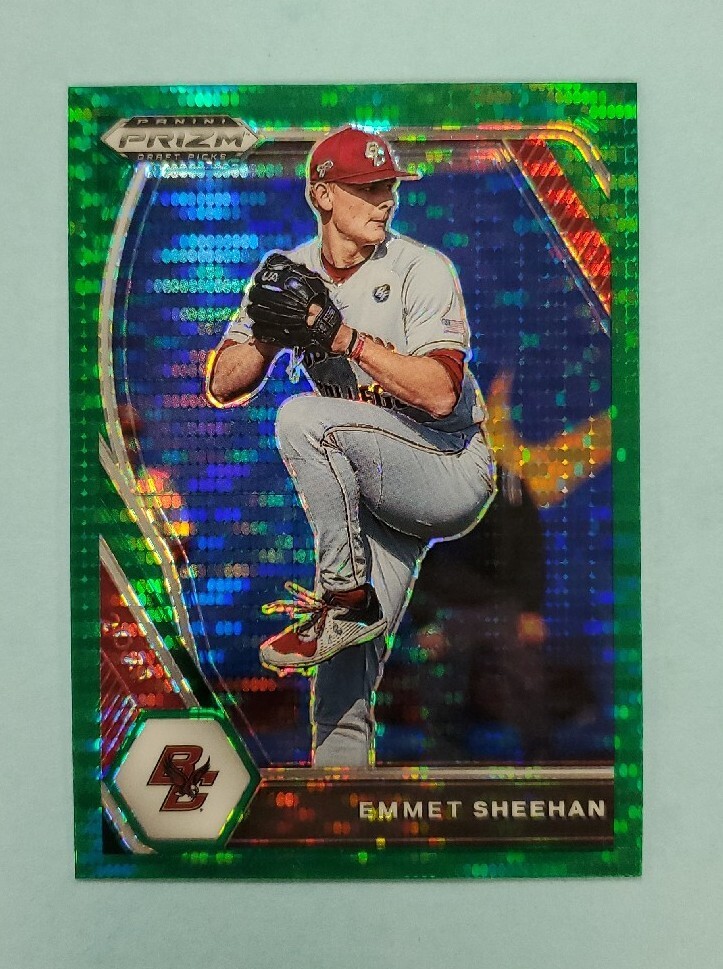 2021 Panini Prizm Draft Emmet Sheehan Green Pulsar Prizm Rookie RC # ...
