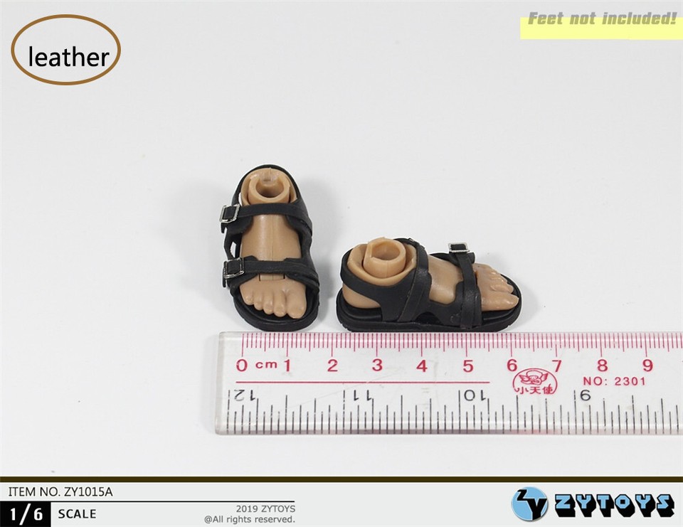 1/6 Leather Sandals For 12" Hot Toys TBLeague Hot Toys Male Figure SHIP ...
