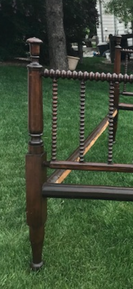 Antique 3/4 size Spindle Spool Bed Jenny-Lind Bed | eBay