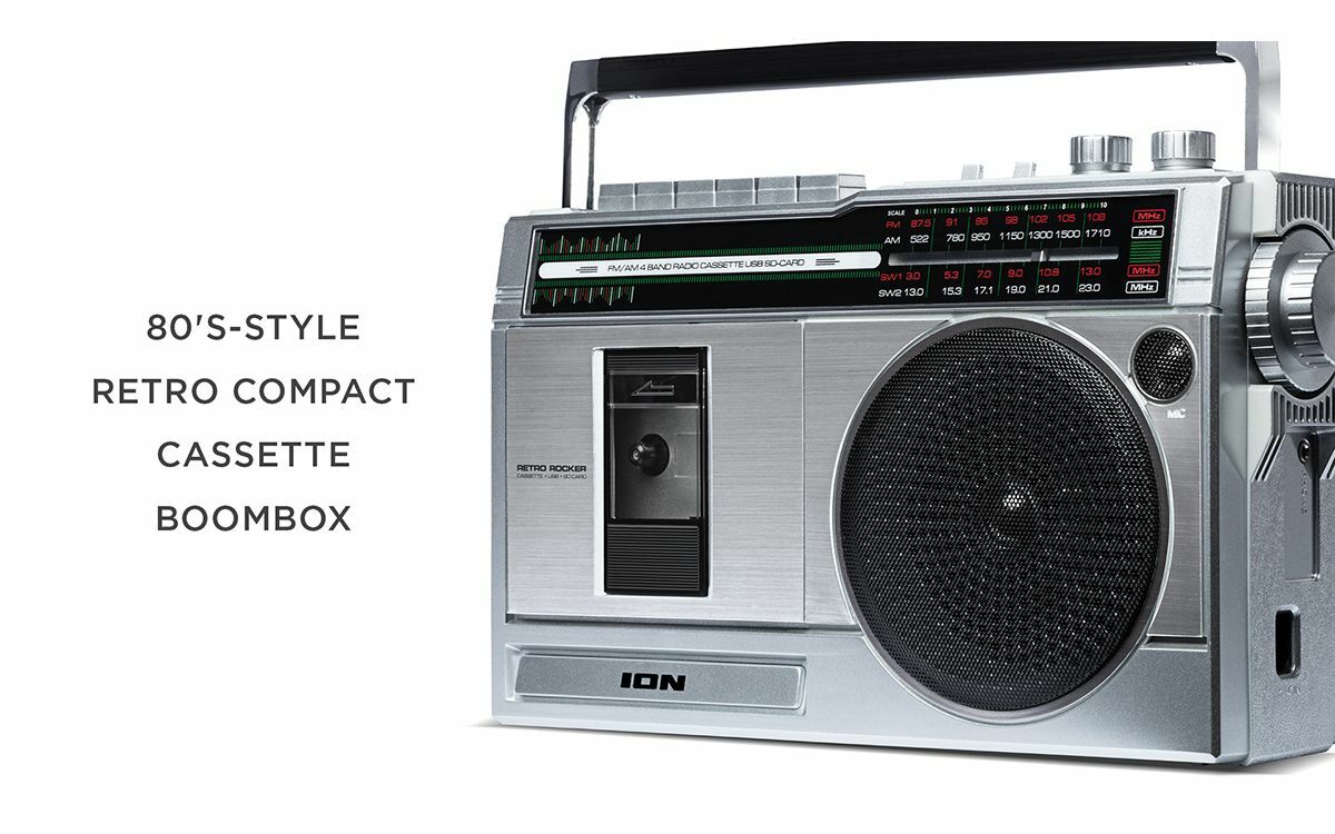 ION Audio Retro Rocker Portable Boombox Speaker Seller Refurbished-Very ...