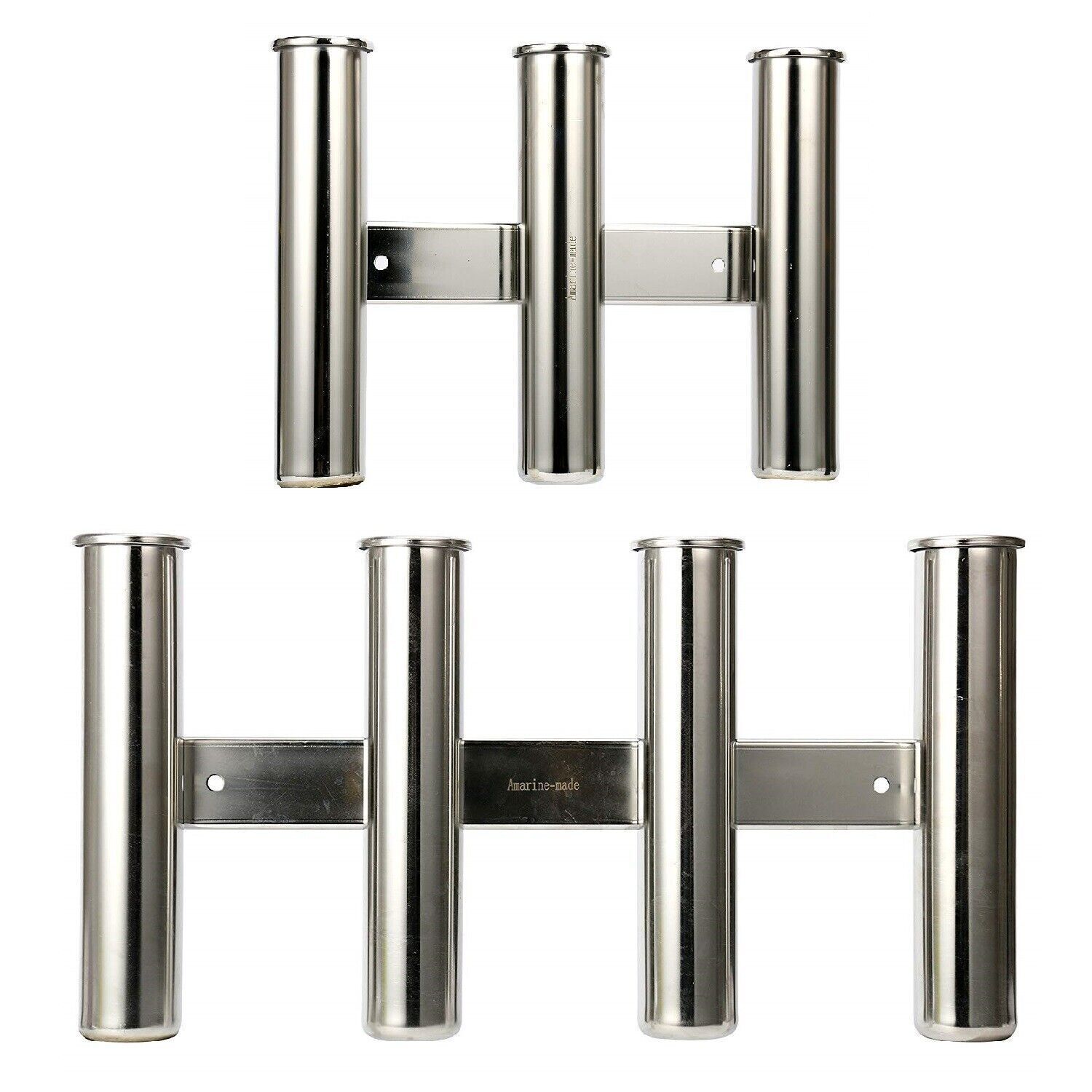 3 or 4 Tube Fishing Rod Rack Stainless Steel Boat Fishing Rod Pod Pole ...