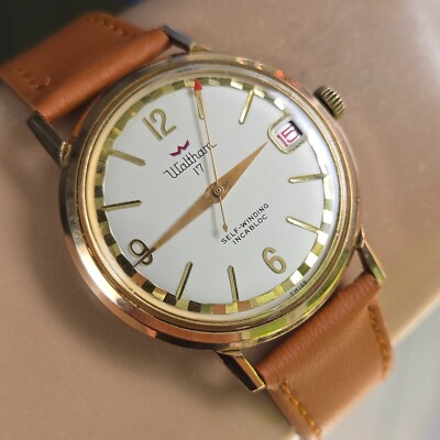 Vintage WALTHAM men's automatic watch FHF 65 peripheral rotor swiss ...