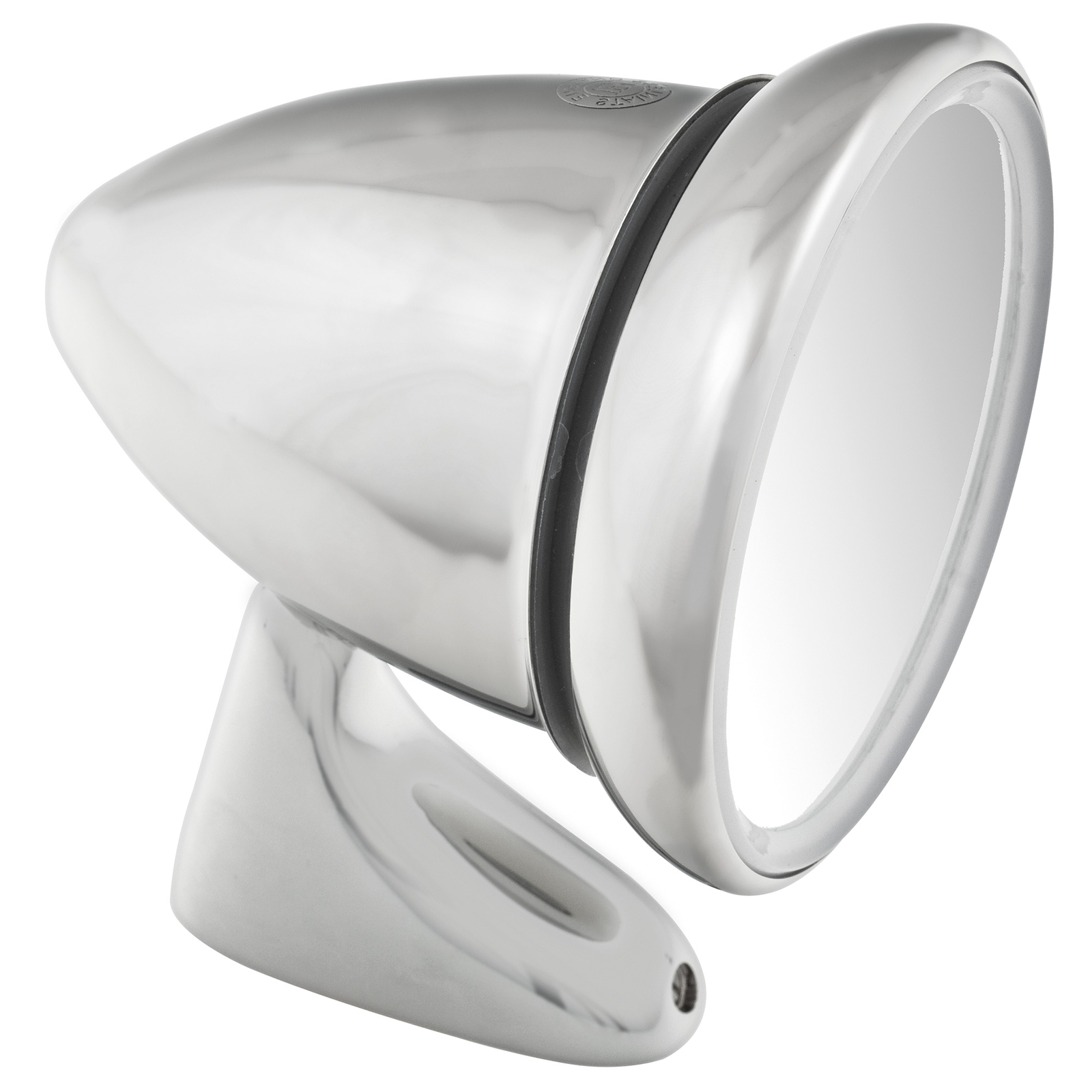 Classic Mini Door mirror LH - Flat 3.5" Chrome bullet racing style ...