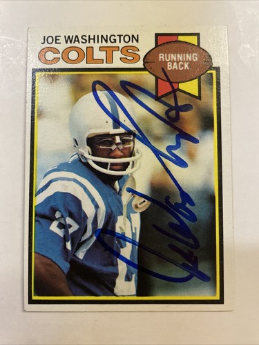 1979 Topps Joe Washington Autographed Card #150 Baltimore Colts A-147 ...