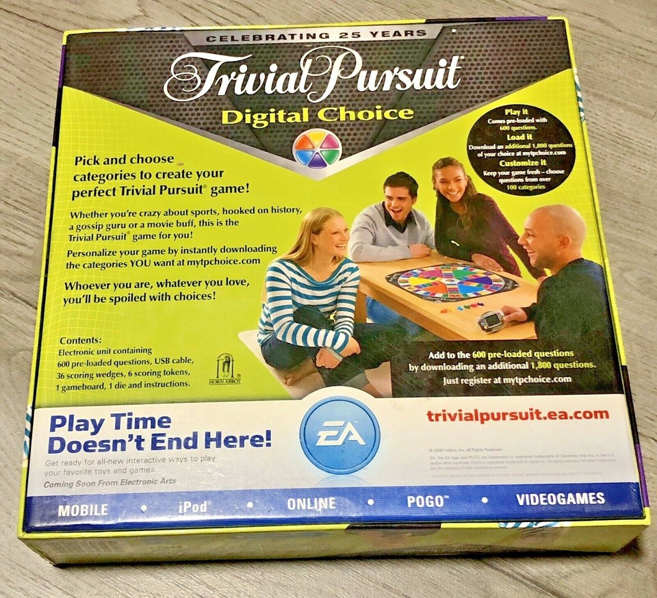 Hasbro Gaming Trivial Pursuit Digital Choice Family Fun Game New ...