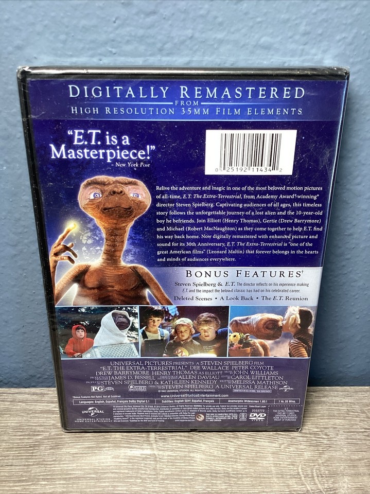 E.T. The Extra-Terrestrial (DVD, 2012, Anniversary Edition) 25192114342 ...