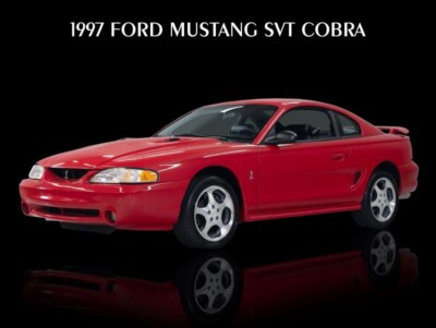 1997 Ford Mustang SVT Cobra in Red NEW Metal Sign: 12 x 16" Free ...
