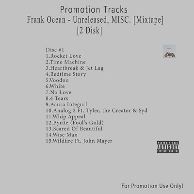 R&B/Soul.. White CD. Frank Ocean - Unreleased, MISC. [Mixtape] [DISK #1 ...