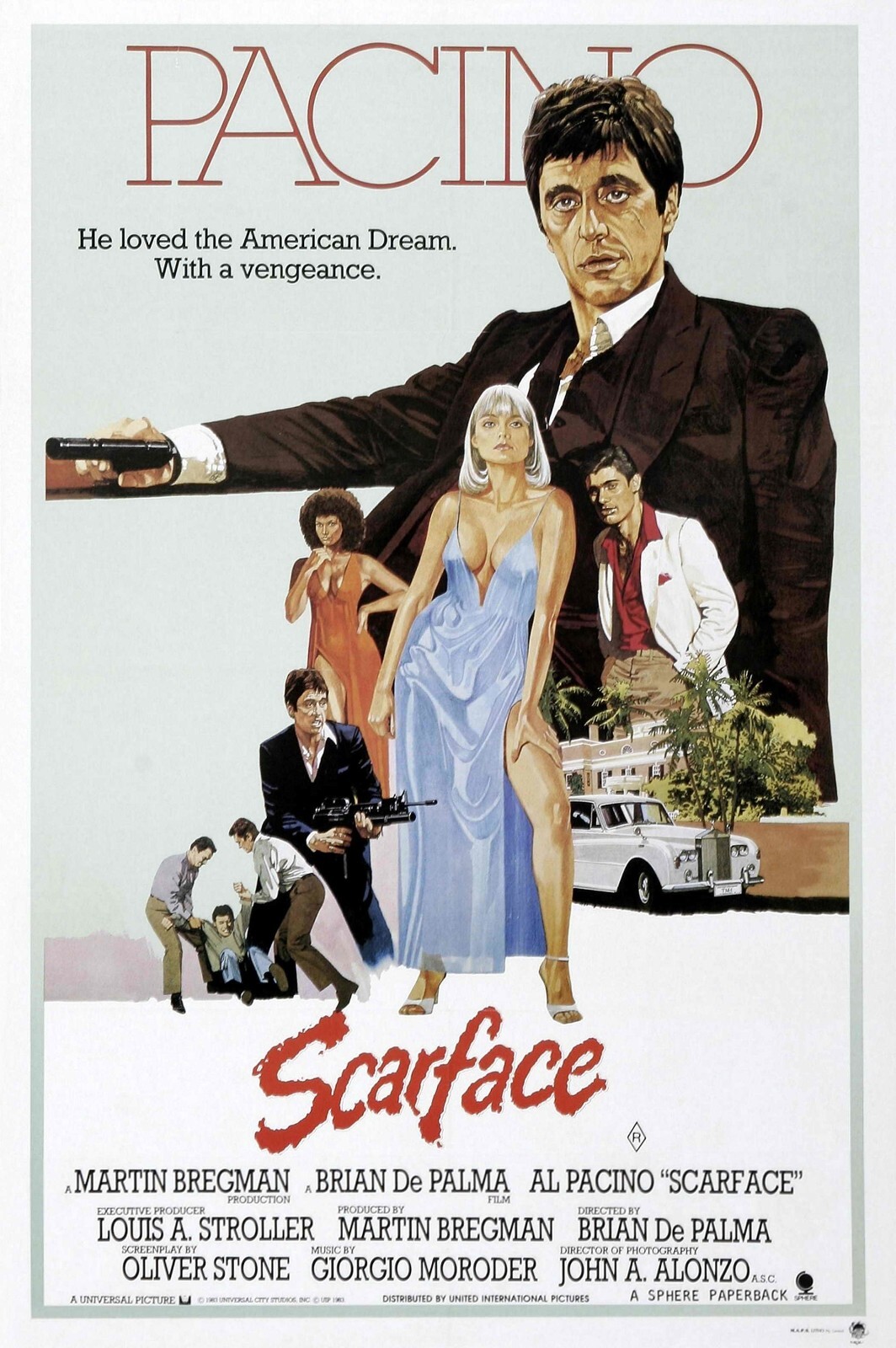 1983 Scarface Movie Poster 11X17 Tony Montana Al Pacino Michelle ...