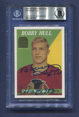 BOBBY HALL CHICAGO BLACKHAWKS 2001 TOPPS ARCHIVES HOCKEY AUTHENTIC ...