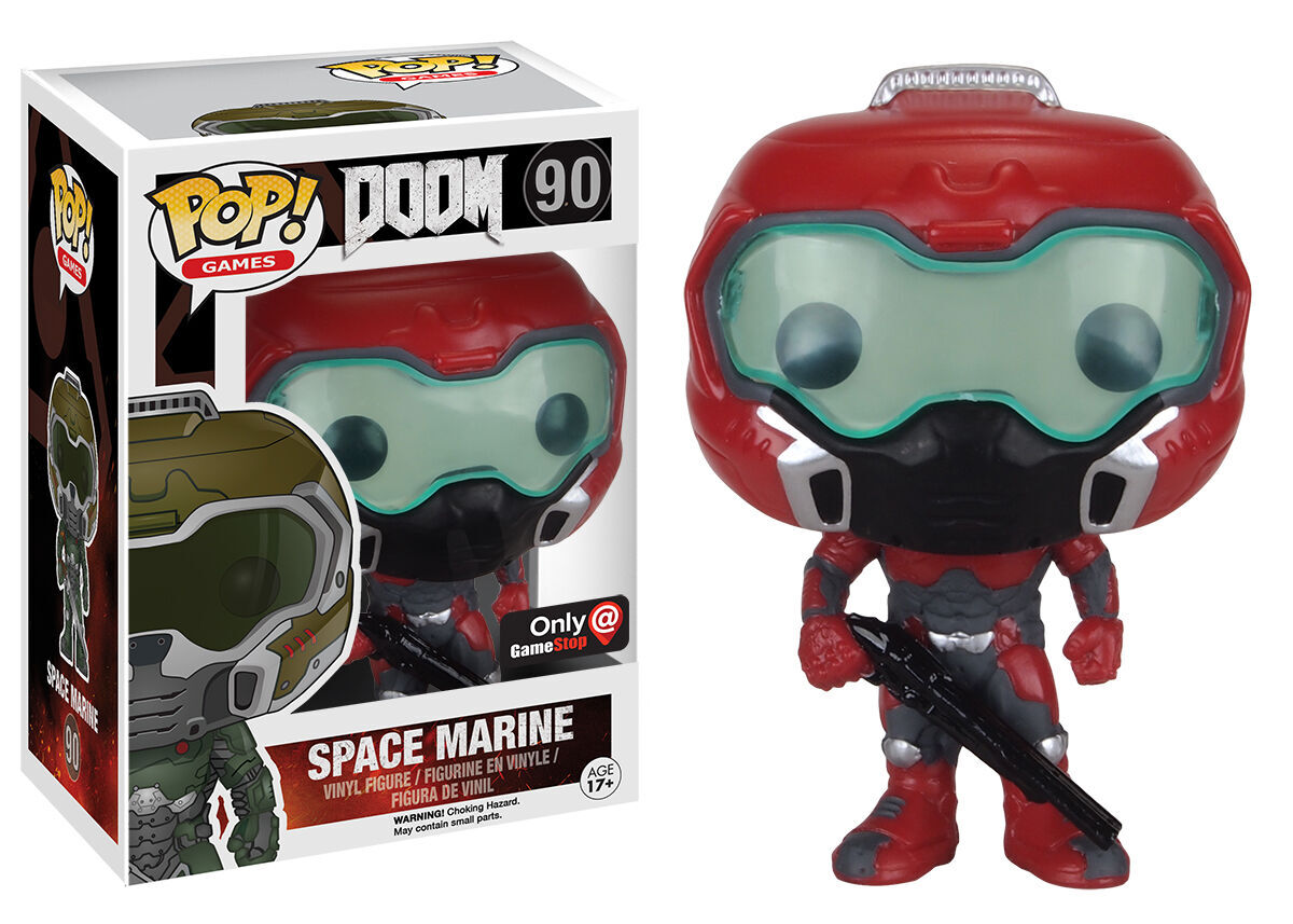 Funko Pop! Vinyl: Doom - Space Marine - GameStop (Exclusive) #90 for ...