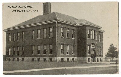 High School Neodesha Kansas Old Postcard Postmark 1910 | eBay