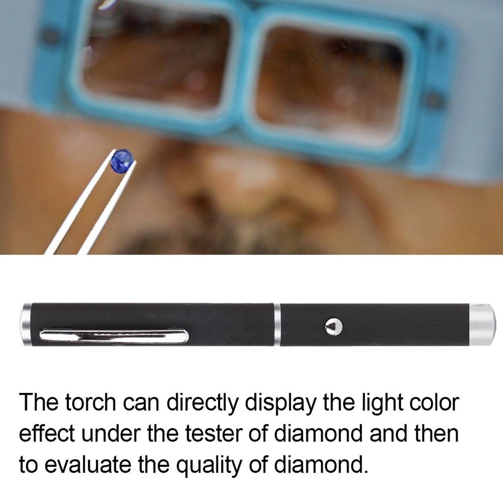 Diamond Tester Flashlight Torch Pen Lighting Jewelry Identification ...