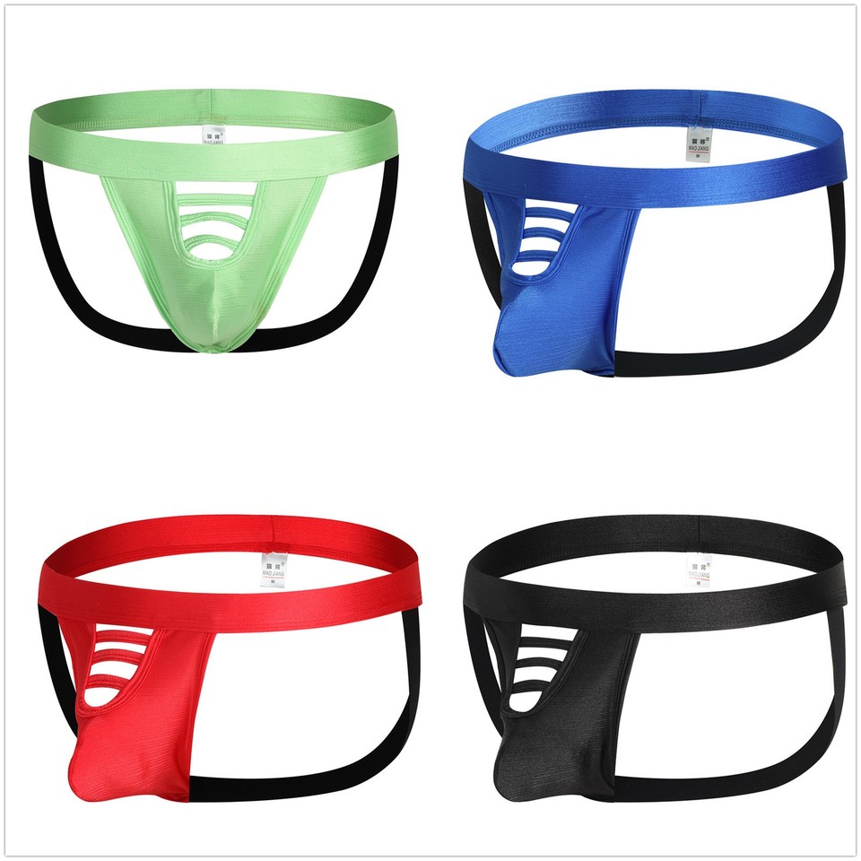 US Men's Sexy Lingerie Backless Front Hole Open Butt G-string Thongs ...