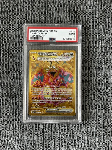Pokemon TCG - Charizard ex GOLD - 228/197 Obsidian Flames - Mint PSA 9 ...