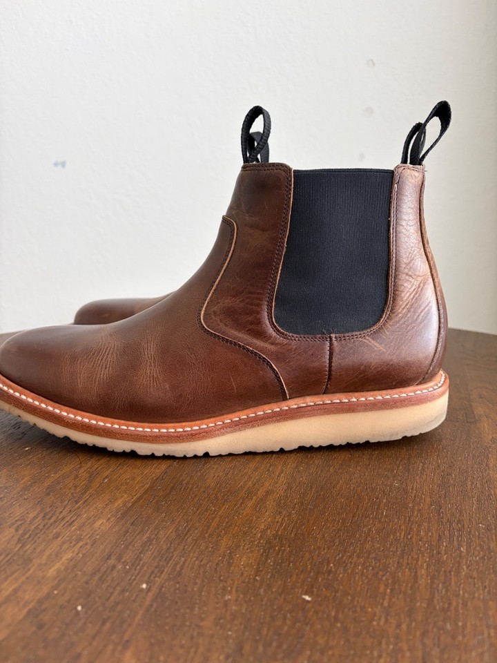 Rhodes Blake Chelsea Boots, Men's 10.5, Brown Waxed Leather | eBay