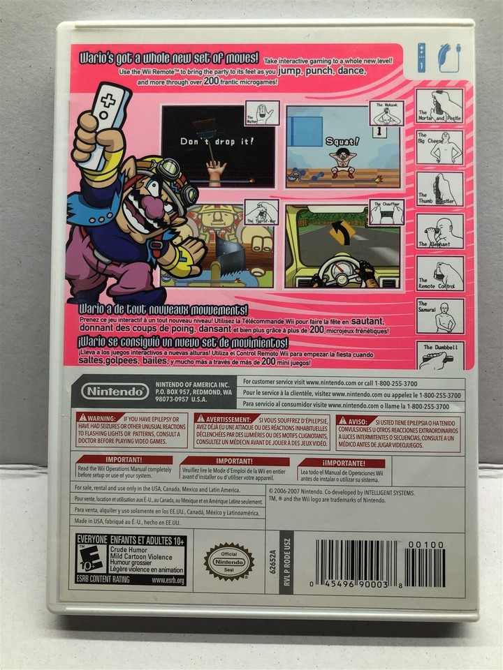 Wario Ware Smooth Moves Nintendo Wii Complete w/ Manual - Clean ...