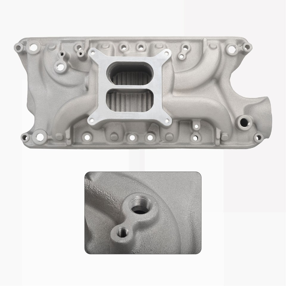 For Small Block Ford SBF 260 289 302 Dual Plane Satin Aluminum Intake ...