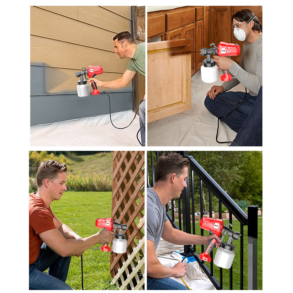 800W Electric Spray Gun Paint Sprayer Painter 800ml Handheld Painting ...