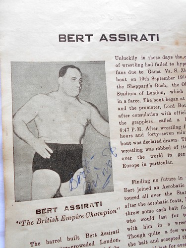 Vintage 8 AMAZING AUTHENTIC WRESTLERS AUTOGRAPH COLLECTION 1954 Bert ...