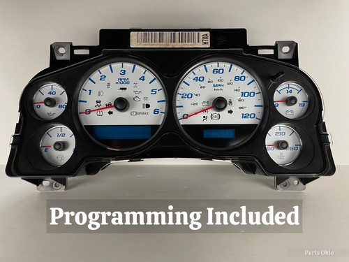 07-13 Silverado Sierra Speedometer Instrument Gauge Cluster White Face ...