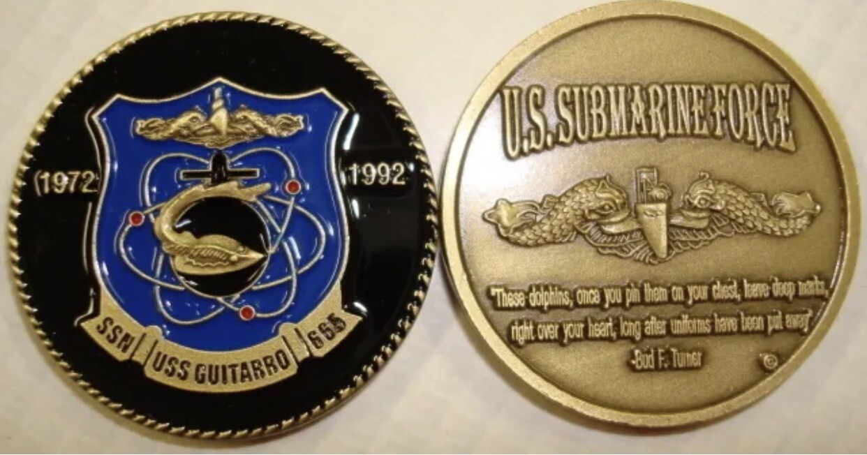 Rare USS Guitarro SSN 665 Submarine Challenge Coin Sub Force | eBay