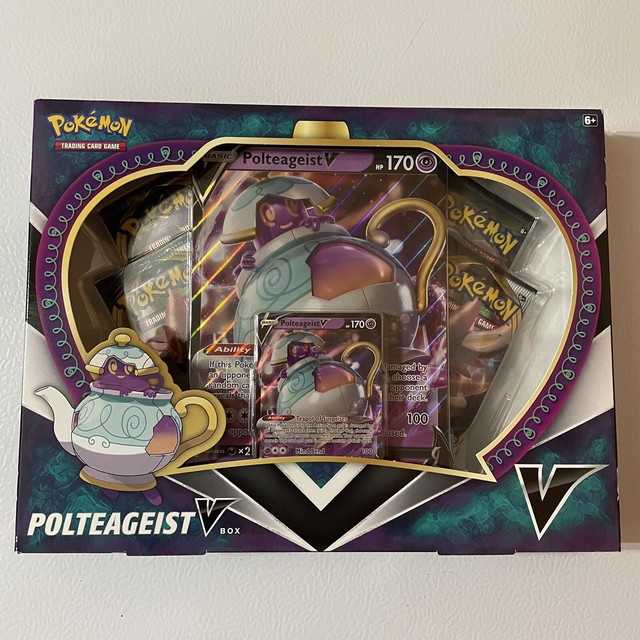 Pokémon: Pokémon TCG - Polteageist V Box (4 Booster Packs) for sale ...